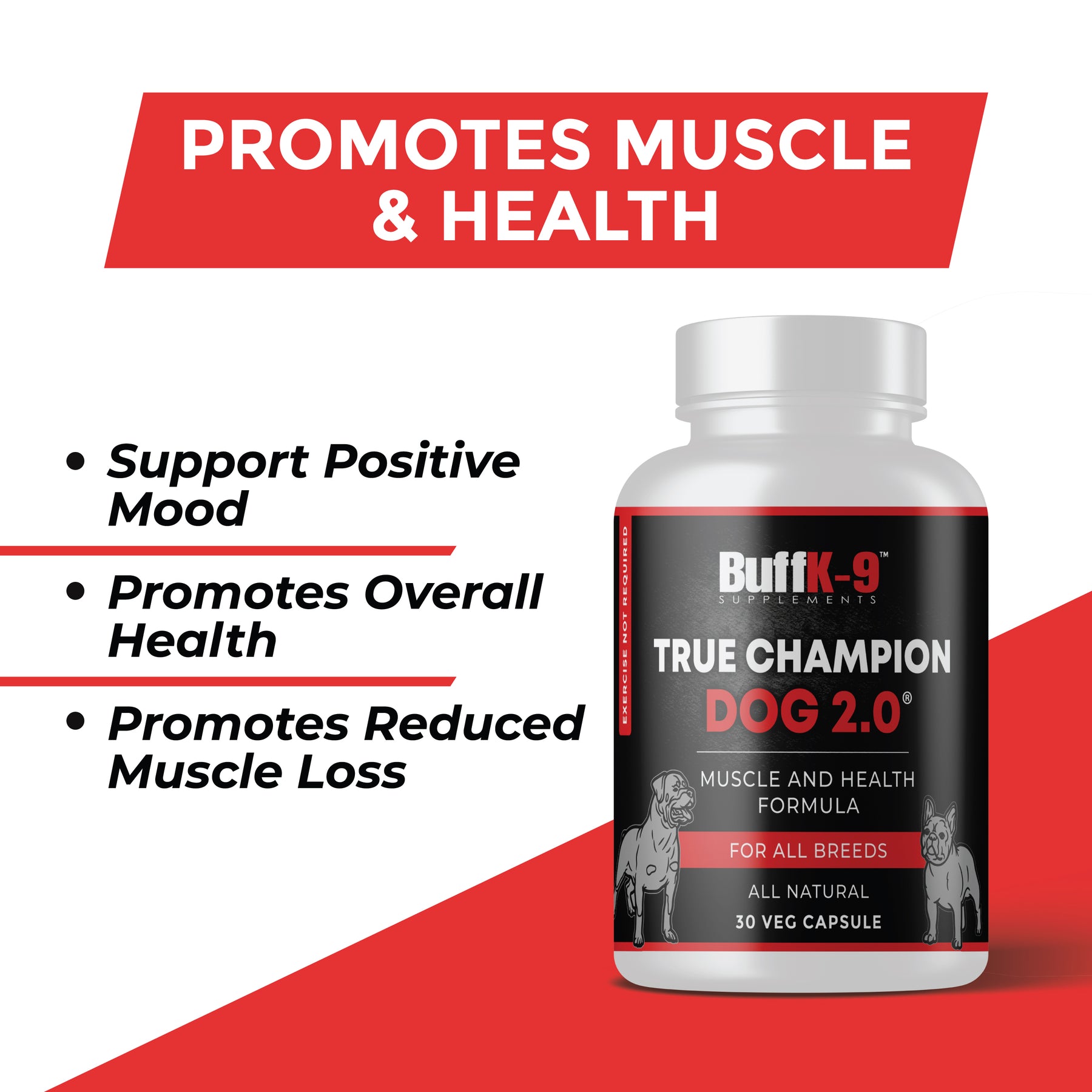 BuffK-9 Dog Vitamin Supplements for Muscle & Health
