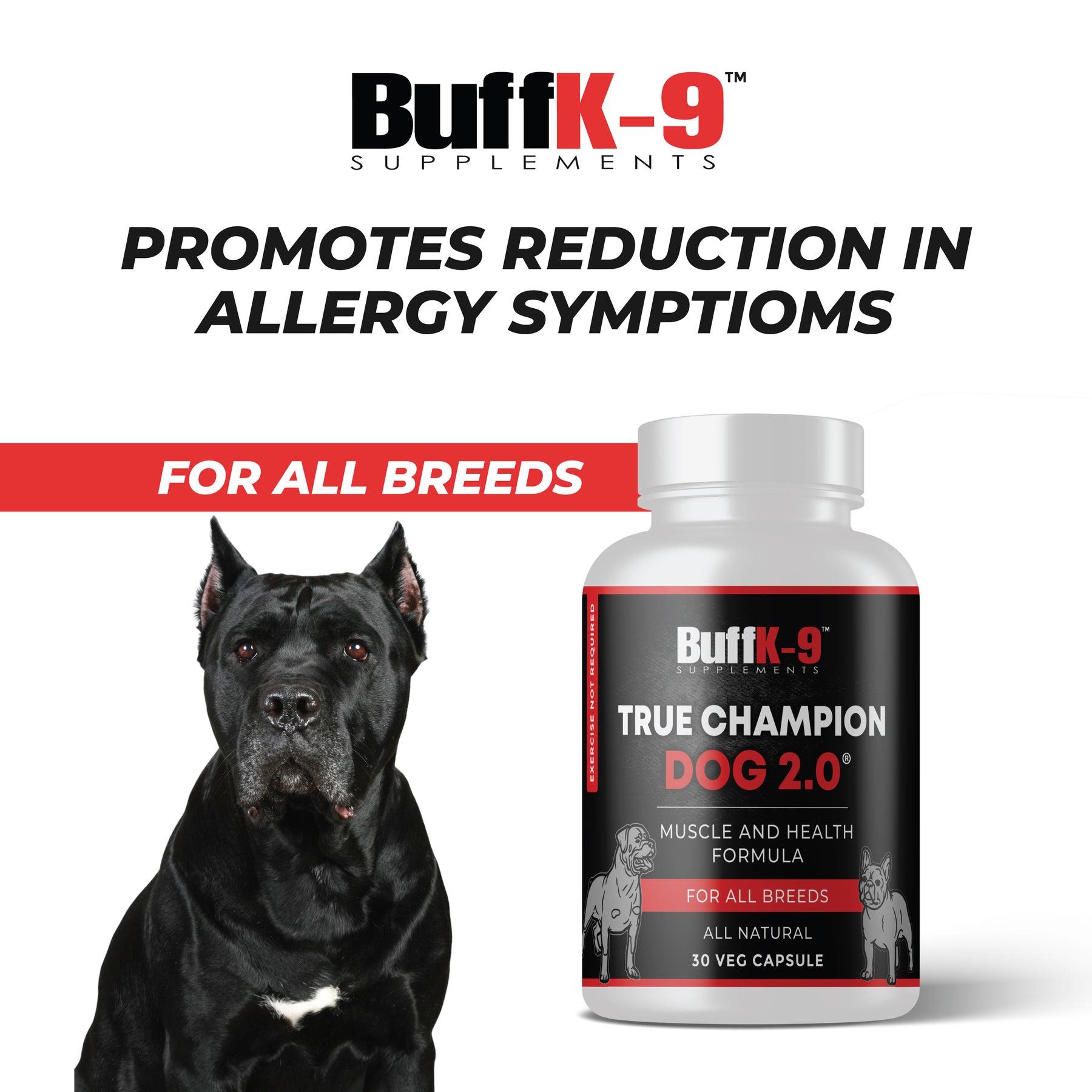 BuffK-9 Dog Vitamin Supplements for Muscle & Health