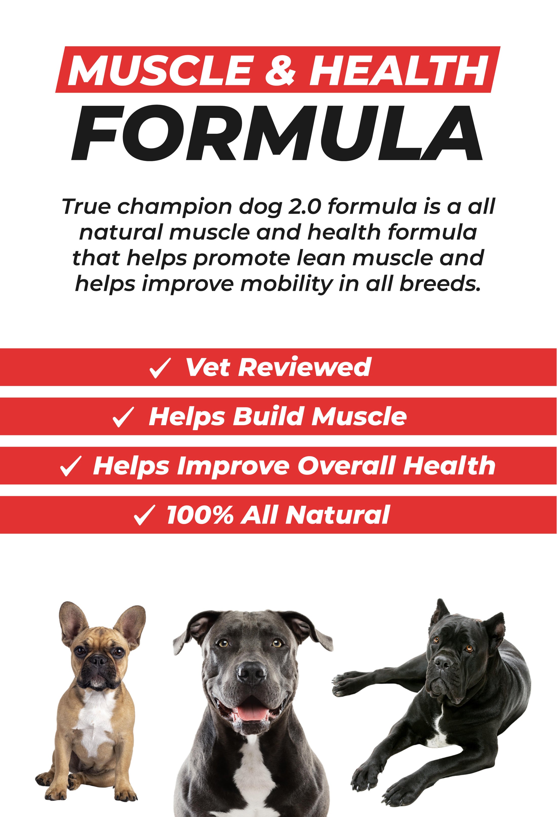 BuffK-9 Dog Vitamin Supplements for Muscle & Health